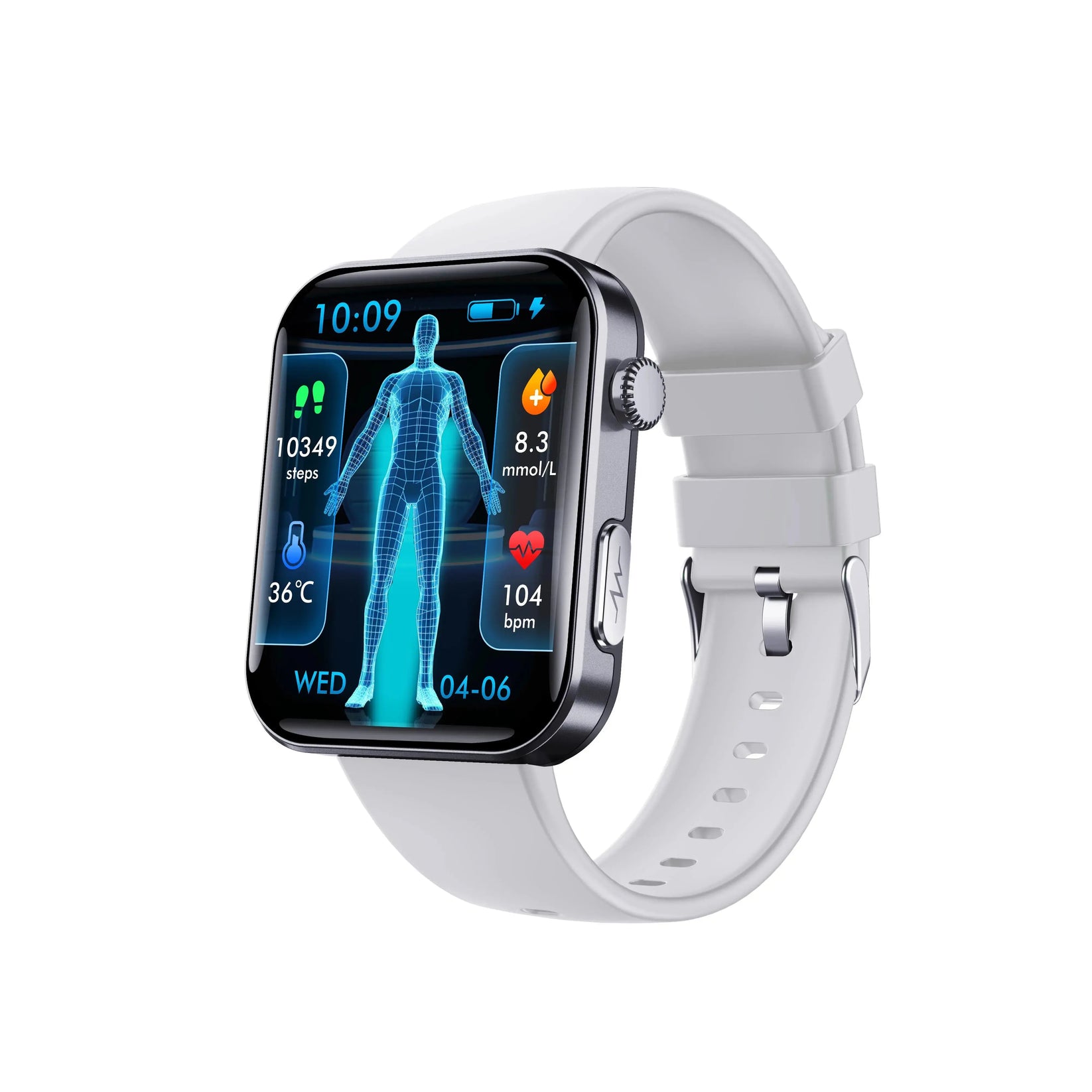 FitVII® PulseMax Fall Detection Watch With Blood Glucose+Blood Presssu ...