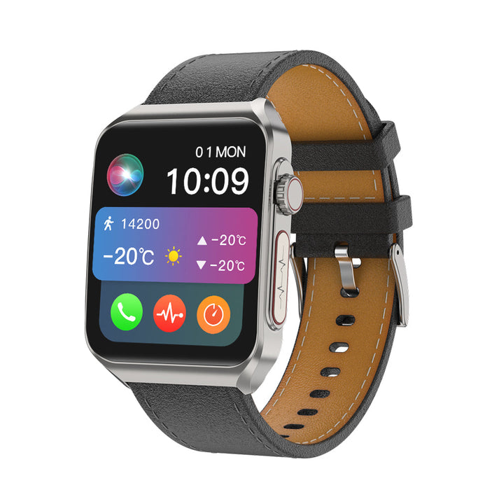 FITVII® ElectroPulse Smartwatch with BP+HR+ECG+ BG+SpO2+ SOS & blood a ...