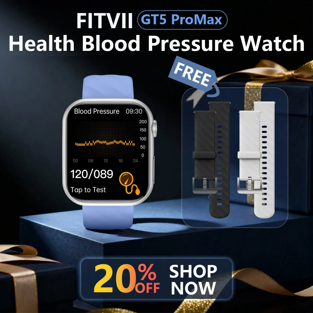 Women's/Men's Stylish and Health Smart Watch-New Fitvii GT5 Pro Max (6 ...