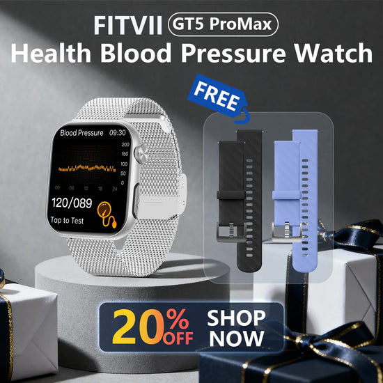 FitVII® GT5 Pro Max All-in-one Health Watch With Blood Pressure + EKG ...