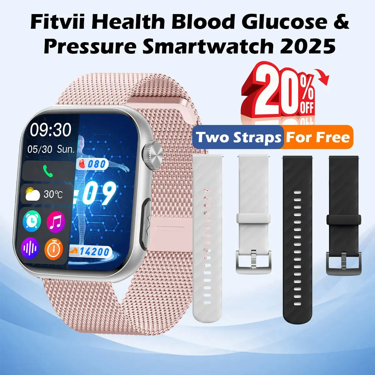 Best Upgrade FITVII® GT5 Pro Max Blood Pressure Monitoring Watch With ...